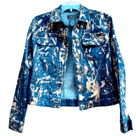 Yoyo | Jackets & Coats | Yoyo Metallic Accent Denim Jean Jacket Nwot ...